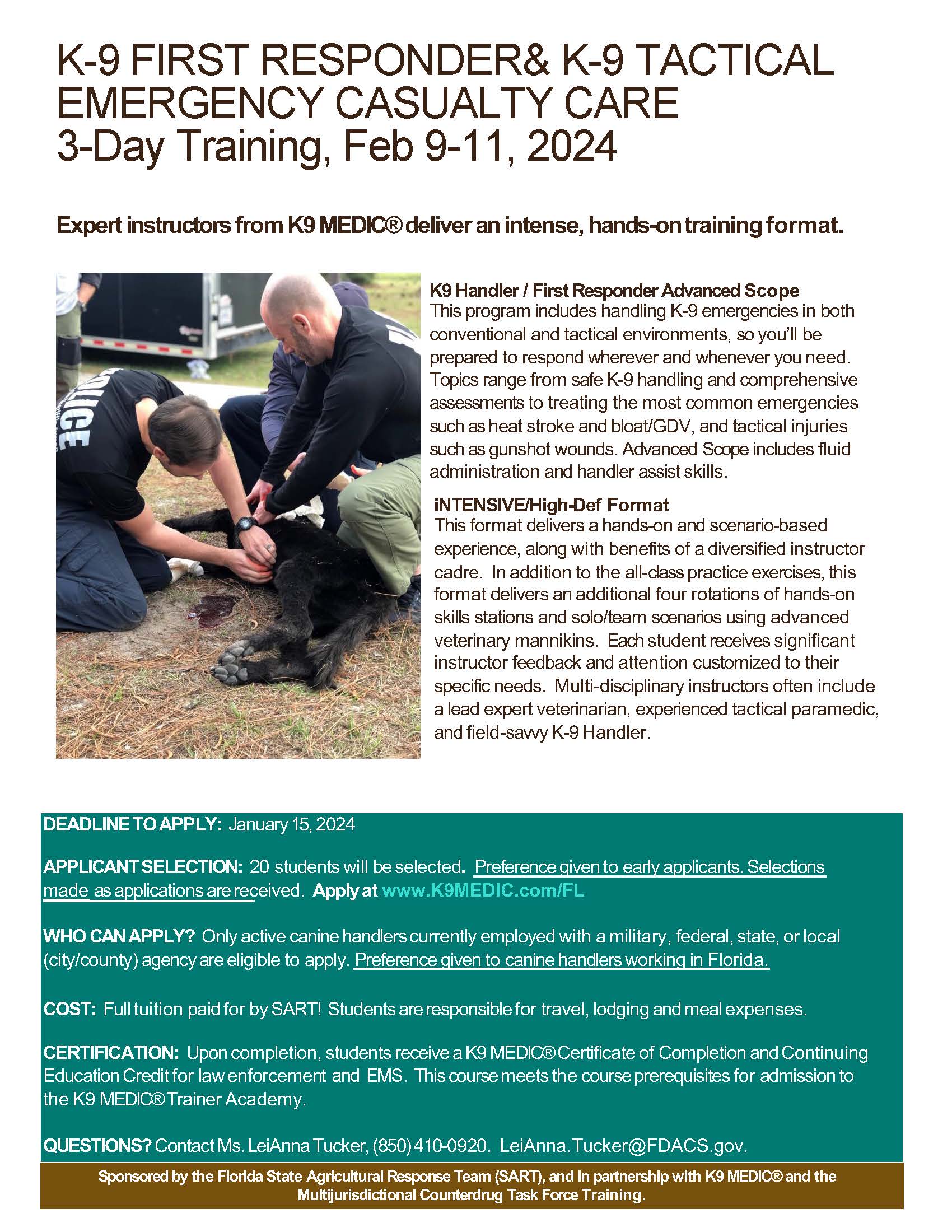 K9 First Responder + K9 TECC (2402-FL-SART) – K9 MEDIC