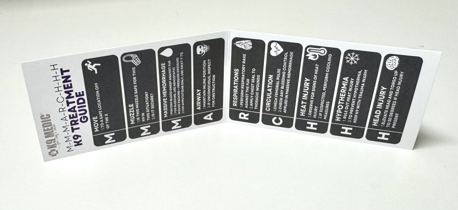 K9 MEDIC® K9 M³ARCH³ Reference Card (aka “The Kourtney Card” IYKYK ...